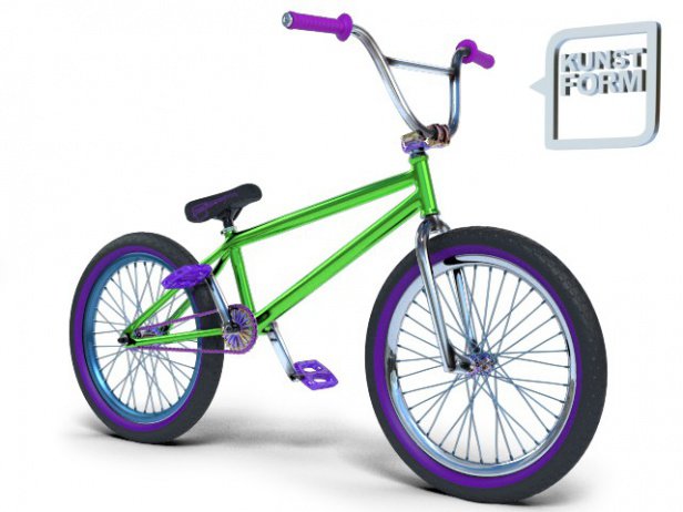 green Galaxy Custom BMX Bike | kunstform BMX Shop & Mailorder ...